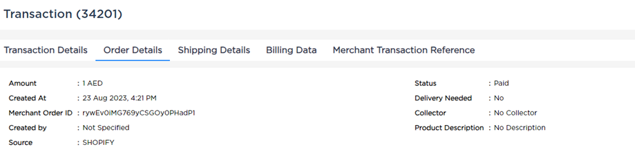 Transaction Detail Deep Filter