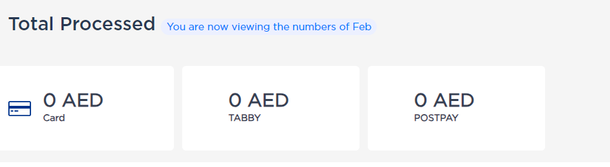 Accept Dashboard - Transactions Tab.